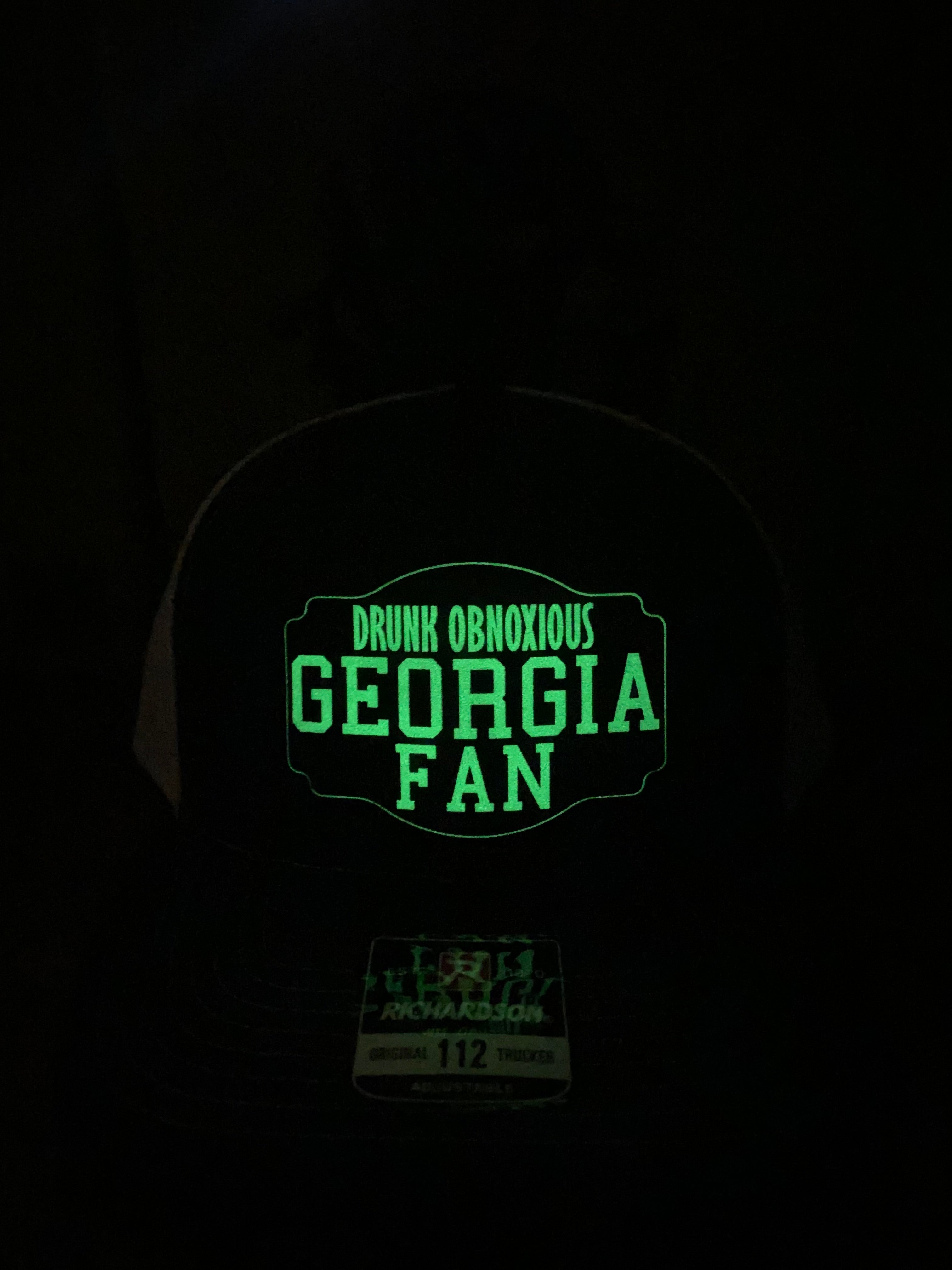 Drunk Obnoxious Georgia Fan Hat – Glow in the Dark Edition | Funny Ric ...