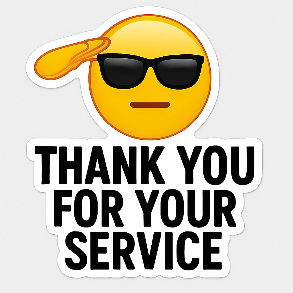 Thank You for Your Service – 2.5" Tactical Sticker – POINTER TACTICAL